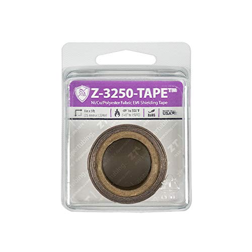 EMI Shielding Protection Cloth Tape - Ni/Cu/Polyester Taffeta Fabric w/Adhesive - Z-3250 Tape - 1" Wide & 60" Long (Nickel/Copper/Polyester Woven Fabric Cloth)