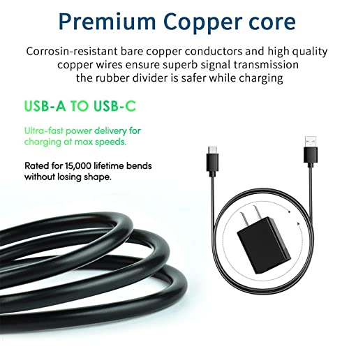 Phantom 2 Charger 5FT USB C Fast Charger Charging Cable Cord Compatible with for Bushnell Phantom 2 Charger, Treblab hd77/HD-Max Speaker, Comiso E6 E26 Earbuds, Ampcaddy Version 3 Pro Max Speaker