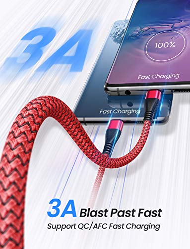 Micro USB Fast Charging Cable [3-Pack 10+6.6+3.3ft], Durable [Never Repture] Android Fast Charging&Data Transfering Cable Micro USB Charger, AINOPE Quick Charging Micro USB Cord