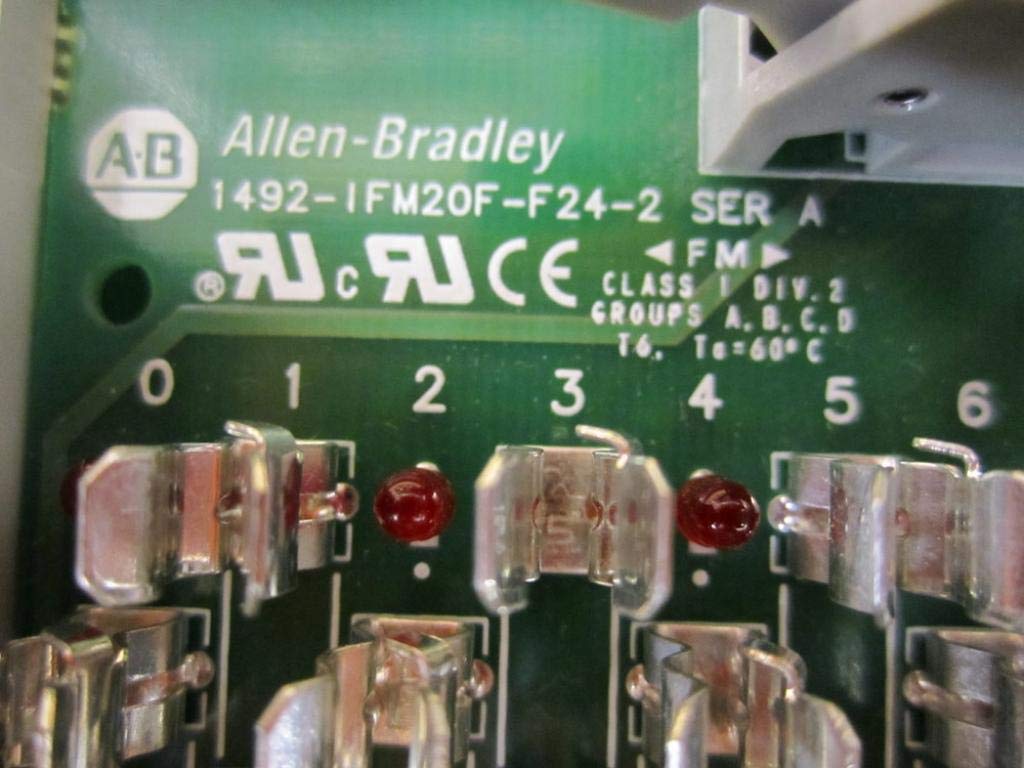 ALLEN BRADLEY 1492-IFM20F-F24-2 24 VAC/DC BLOWN FUSE INDICATORS, EXTRA TERMINALS FOR OUTPUTS, DIGITAL INTERFACEMODULE, FUSIBLE DIGITAL IFM, PLC DIGITAL INTERFACE MODULE, 20 TERMINAL POINT, 5 X 20 MM F