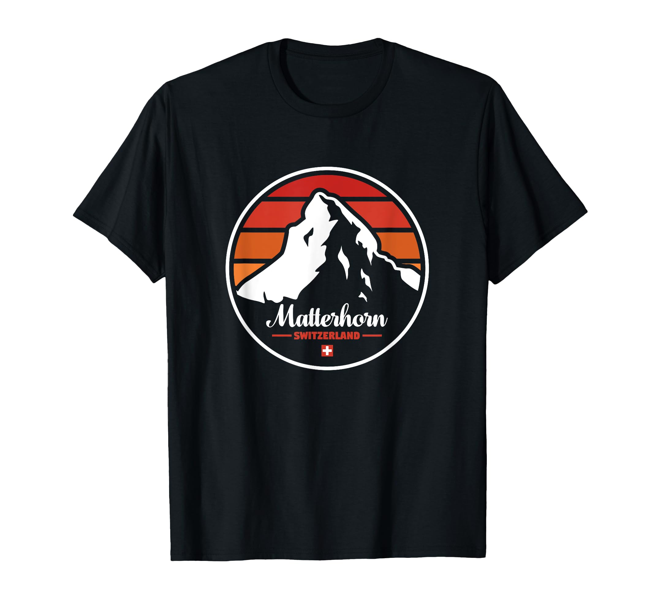 Matterhorn Switzerland Mountain Retro Vintage Design Gift T-Shirt