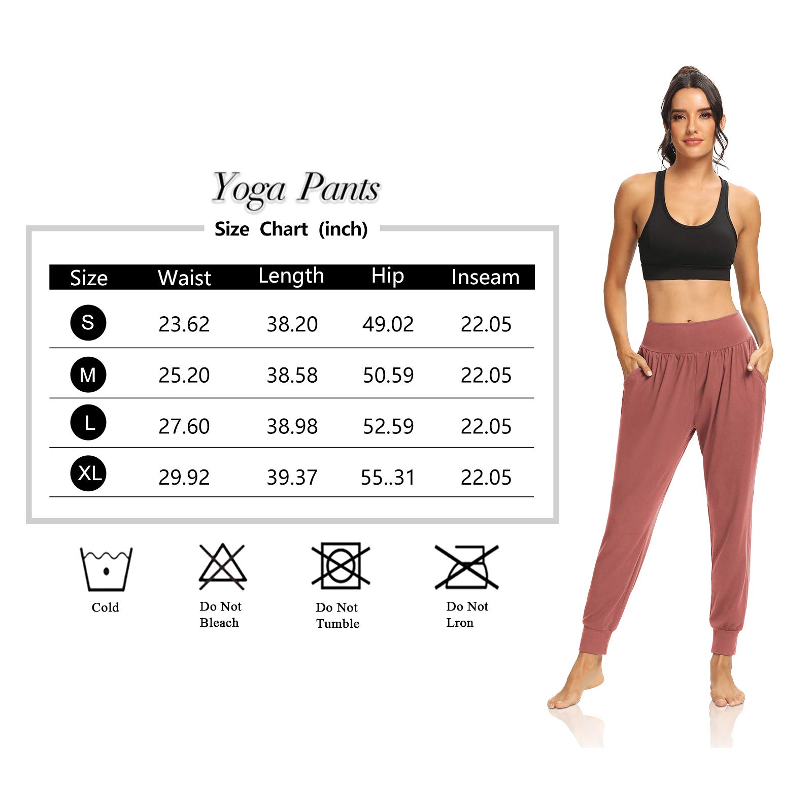 DIBAOLONG Womens Yoga Joggers Loose Workout Sweat Pants Comfy Lounge Pants with Pockets Cameo 2XL Plus Size
