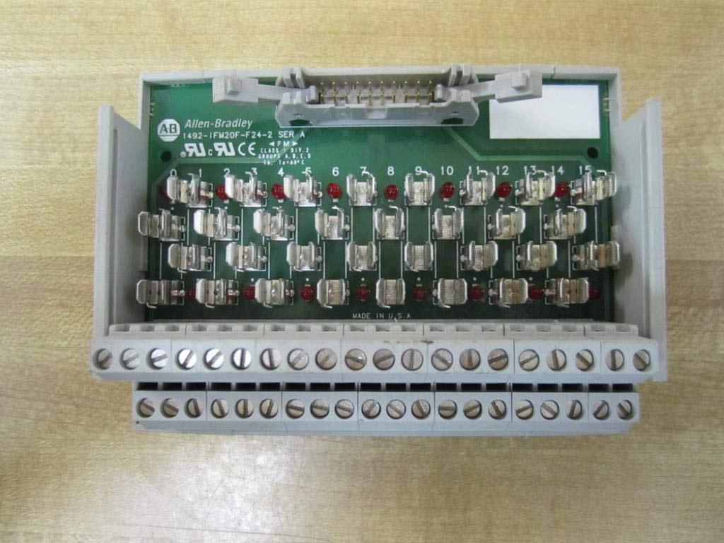 ALLEN BRADLEY 1492-IFM20F-F24-2 24 VAC/DC BLOWN FUSE INDICATORS, EXTRA TERMINALS FOR OUTPUTS, DIGITAL INTERFACEMODULE, FUSIBLE DIGITAL IFM, PLC DIGITAL INTERFACE MODULE, 20 TERMINAL POINT, 5 X 20 MM F