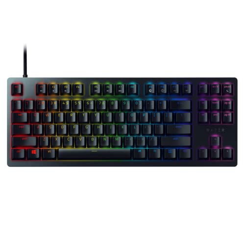 Razer Huntsman Tournament Edition TKL Tenkeyless Gaming Keyboard: Fast Keyboard Switches - Linear Optical Switches - Chroma RGB Lighting - PBT Keycaps - Onboard Memory - Classic Black