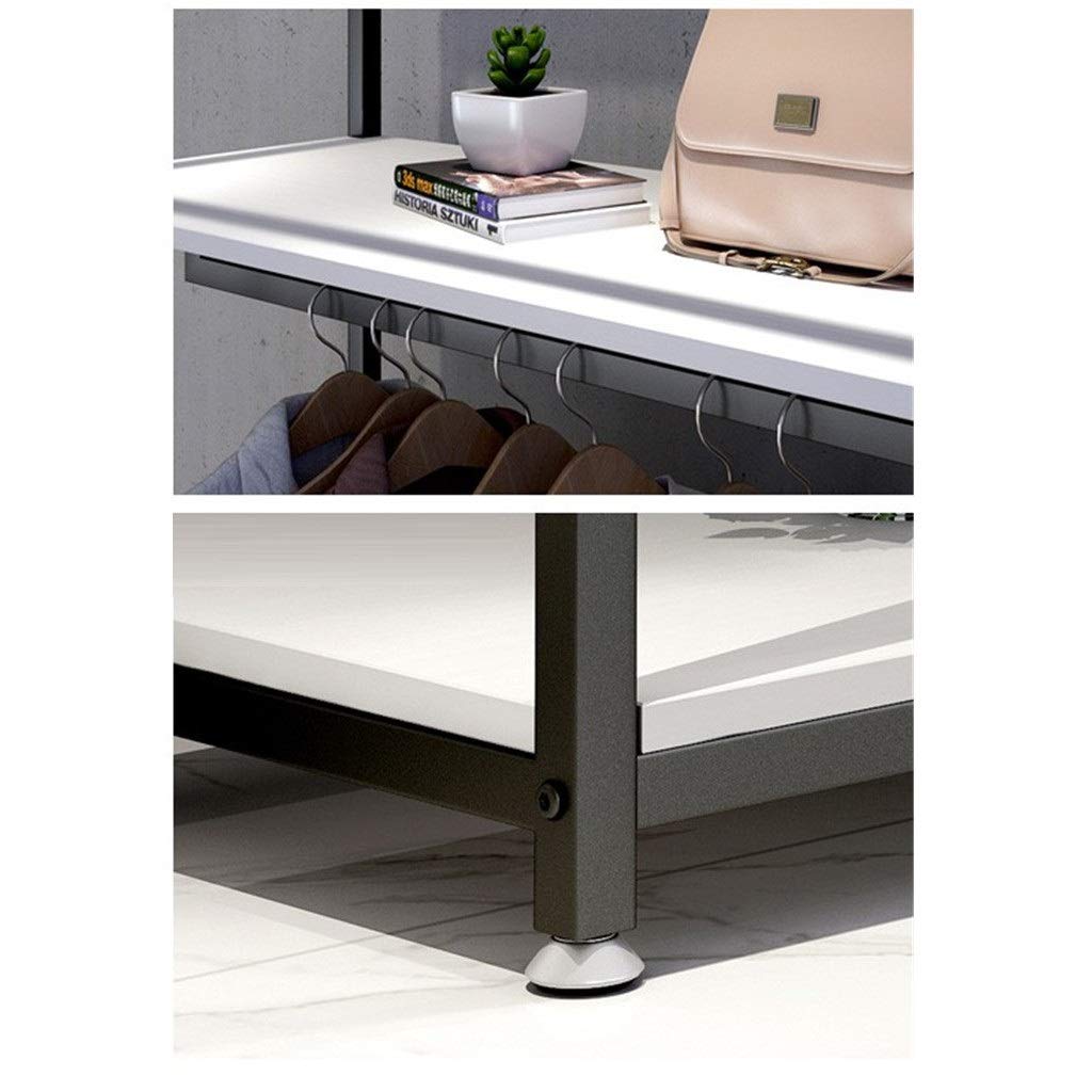JIAO PAI Garment Racks Metal Coat Rack, Vertical Heavy Clothing Tidy Rails Boutique Clothing Store Storage Display Stand Multifunction Save Space Sturdy Long skirt and jacket stand