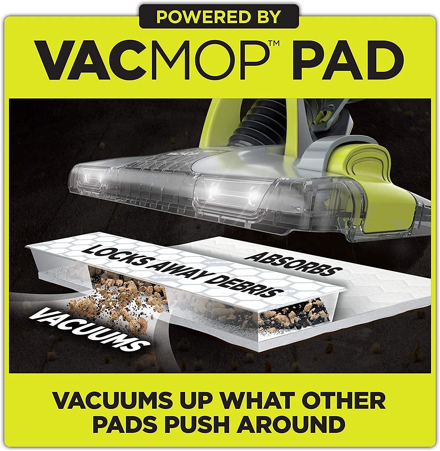 Shark VMP40 VACMOP Pro Cordless Hard Floor Vacmop Pad Refills (40 ct.) & 1 Bottle of Multi-Surface Cleaner Spring Fresh Scent and 1 Bottle Hardwood Surface Cleaner Fresh Citrus (Packaging May Vary)
