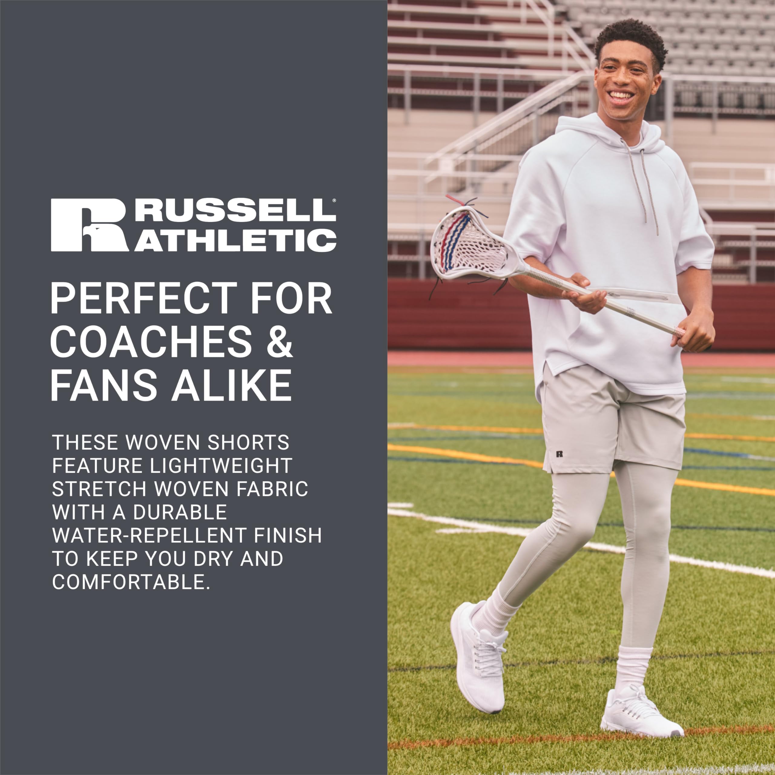 Russell Athletic Legend Stretch Woven Shorts Stealth XL