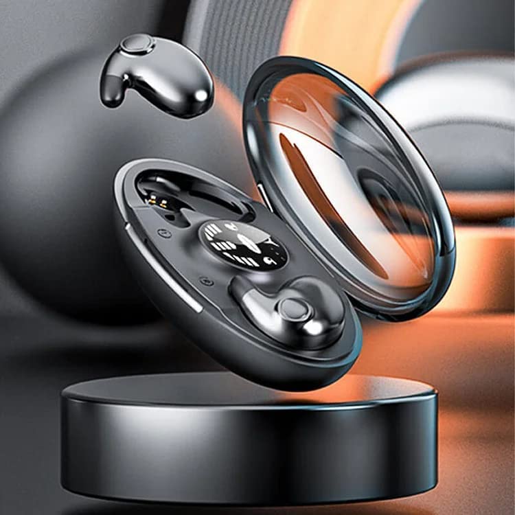 RIYUNE Invisible Sleep Wireless Earphone IPX5 Waterproof,USB-C Charge, IPX5 Waterproof, Touch Control, Small Bluetooth Earbuds for Commute Sports Sleep Double Noise Cancelling (Black)