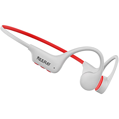 ReeRay Bone Conduction Headphones Wireless, R6 Open-Ear Sports Bluetooth5.3 Headset with Mic,Bone Conduction MP3 Player Built-in 16G Memory for Running Cycling Work Out