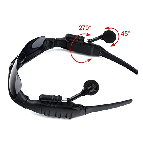 TechKen Sunglasses Headset Headphone Bluetooth Wireless Music Sunglasses Headsets Compatible with iPhone Samsung LG and Smart Phones PC Tablets