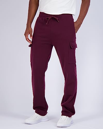 3 Pack Men's Big and Tall Open Bottom Tech Fleece Active Athletic Training Sweats Gym Running Casual Workout Baggy Dry Fit Cargo Sweatpants Pockets Bottom Lounge Pants Heavy Warm - Set 5, 5X Tall