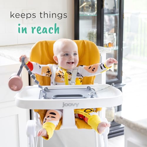 BUSY BABY Silicone Mat - Suction Cups, 4 Straps to Secure Baby Essentials, Self Feeding, Baby Led Weaning, Travel Sleeve Included (Olive)