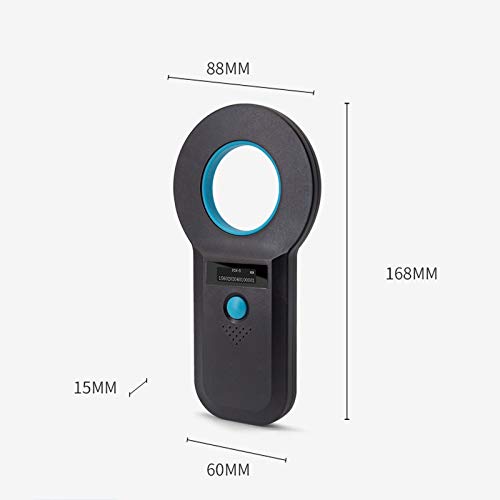 Bluetooth Animal Microchip Tag Reader Scanner RFID EMID Animal Handheld Reader Wireless Bluetooth Pet ID Scanner Rechargeable Animal Chip Scanner Pet Tag Scanner FDX-B(ISO 11784/11785) ID64 RFID