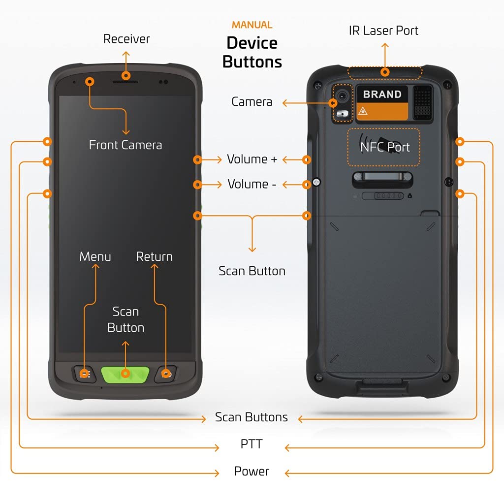IDWare Guest Visitor Management & Age Verification Cloud Mobile Solution Touchfree ID & Passport Scanner Bundle Includes Charging Cradle, Screen Protector & Wrist Strap