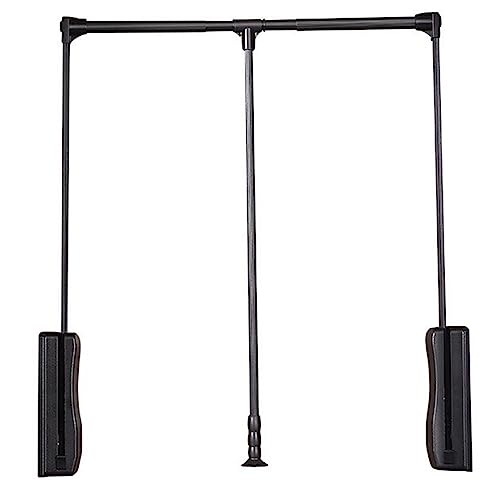 Wardrobe Garment Bar - Lift Pull Down Adjustable Width Hanging Rod, Wardrobe Clothes Hanger Rail Soft Return, Metal Wardrobe Lifting Rod 65-120cm Width Adjustable, Heavy Duty Wardrobe Lifter ( Color :