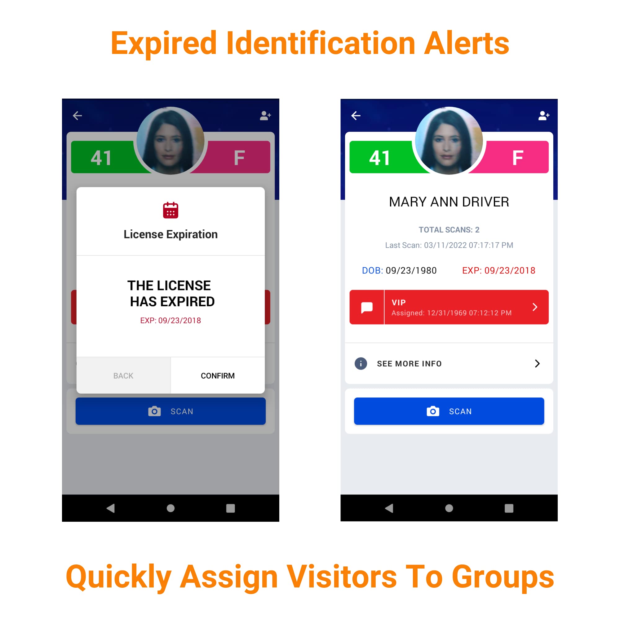 IDWare Guest Visitor Management & Age Verification Cloud Mobile Solution Touchfree ID & Passport Scanner Bundle Includes Charging Cradle, Screen Protector & Wrist Strap