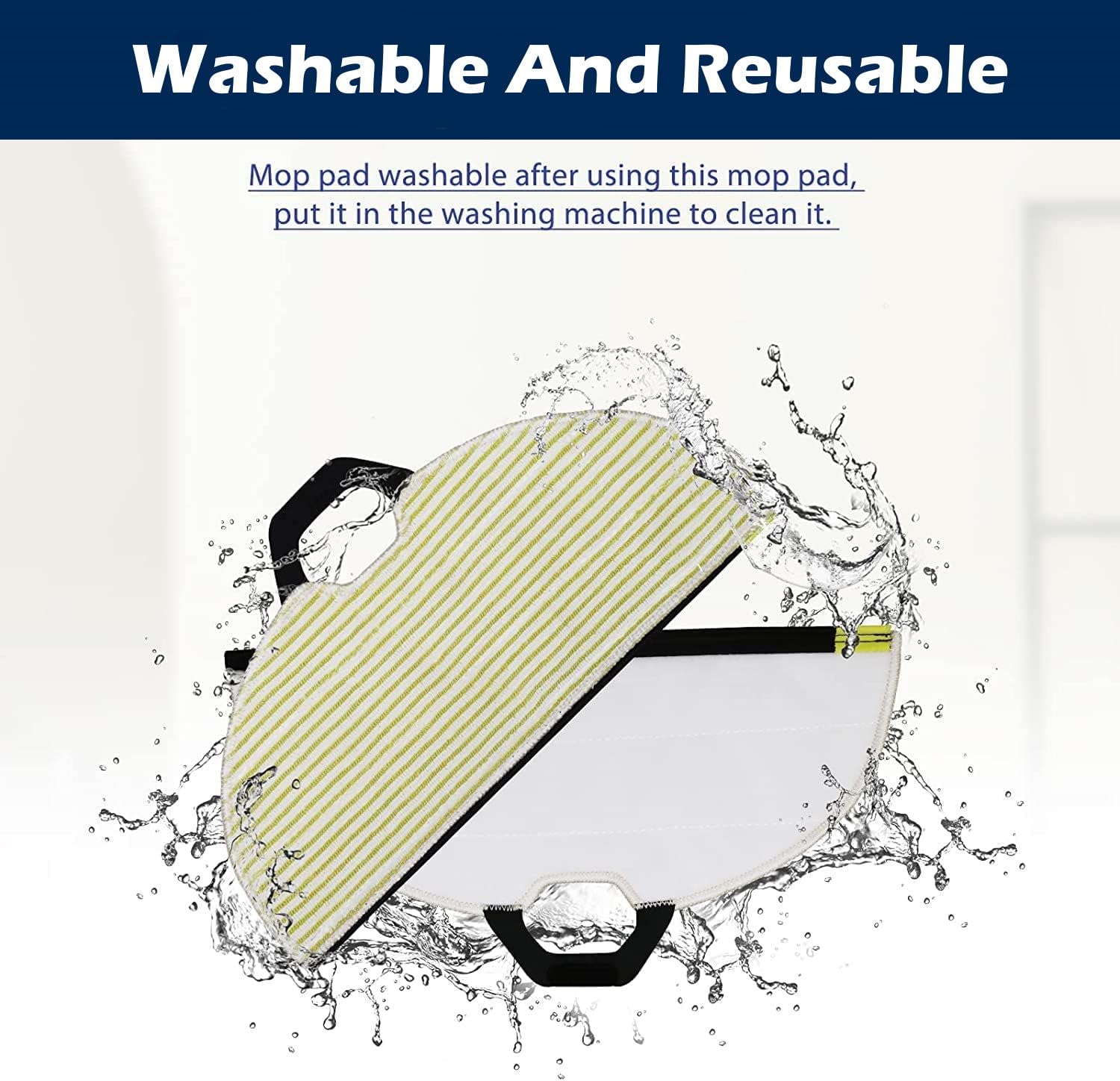 Goodsby Replacement Mop Pad Set Mopping Pads for Shark AI VACMOP Robot AV2000WD RV2000WD RV2001WD RV2001WDCA RV2001WRUS Vacuum Cleaner