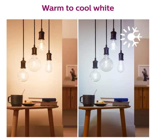Philips Tunable White ST19 60W Equivalent Dimmable Smart Wi-Fi WiZ Connected Vintage Edison LED Light Bulb (2 Pack), Compatible with Alexa, Google Assistant, and Siri Shortcuts