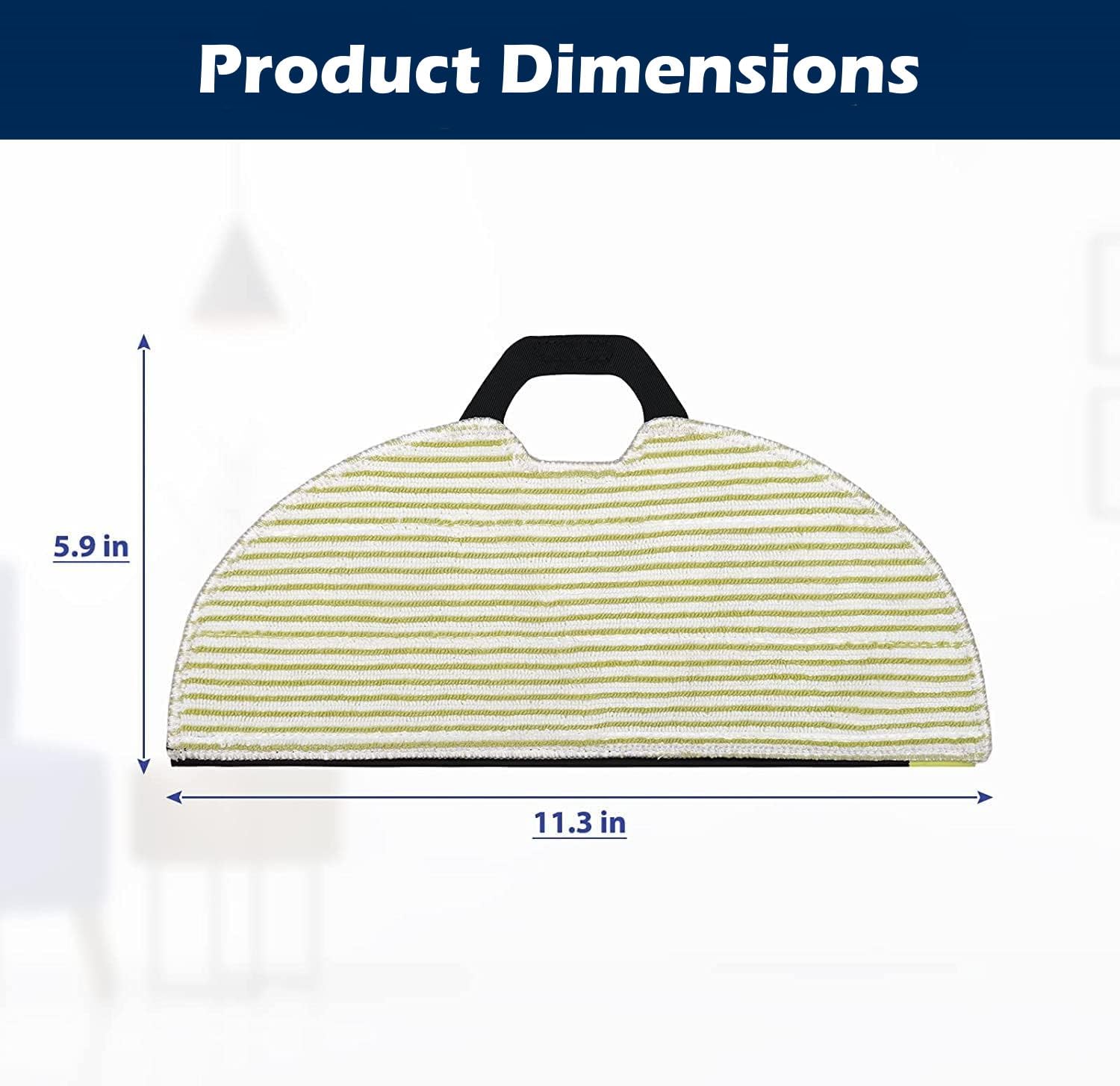 Goodsby Replacement Mop Pad Set Mopping Pads for Shark AI VACMOP Robot AV2000WD RV2000WD RV2001WD RV2001WDCA RV2001WRUS Vacuum Cleaner