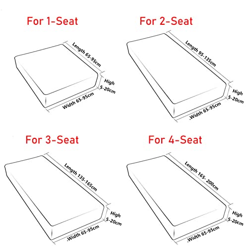 MRXFN Velvet Couch Cushion Covers, Stretch 3 2 1 4 Seat Cover Lounge Sofa Slipcovers Sectional Loveseat Chaise Non-Slip Furniture Protector for L/U Shape Sofa,1 seat, Light Blue