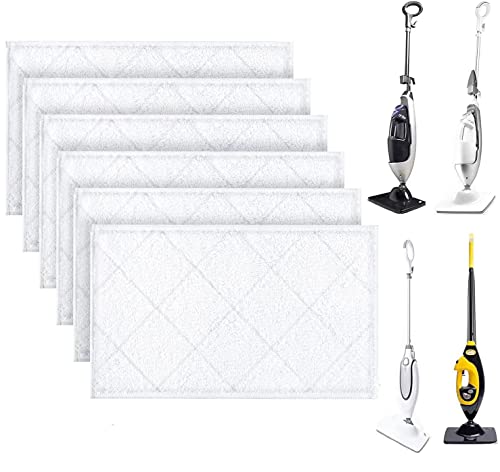 Fineiva Light n Easy Anti-Curl Steam Mop Pads for 7688-2 7688ANW 7688ANB S3601, Steamer Mop Replacement Pads for S6 S15, Disposable Reusable Microfiber Cleaning Cloths