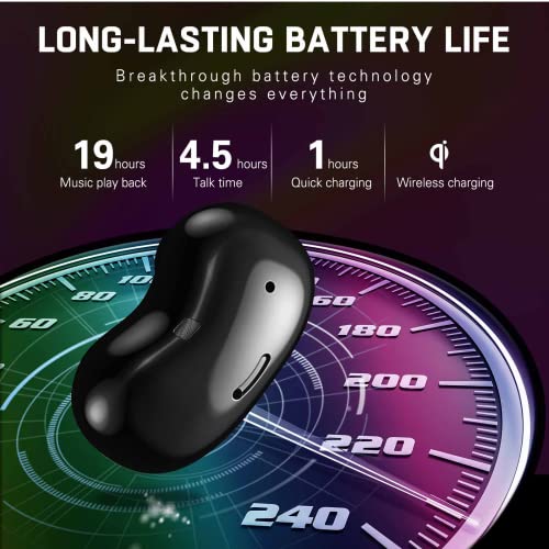 UrbanX Street Buds Live True Wireless Earbud Headphones for BLU Studio J5 - Wireless Earbuds w/Active Noise Cancelling - (US Version with Warranty) - Black