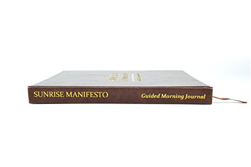 SaltWrap The Sunrise Manifesto Guided Morning Journal (Brown) - Minimalist Morning Pages for Gratitude, Productivity, and Focus