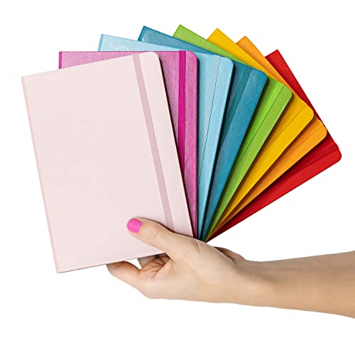 PAPERAGE Dotted Journal Notebook, (Blue), 160 Pages, Medium 5.7 inches x 8 inches - 100 GSM Thick Paper, Hardcover