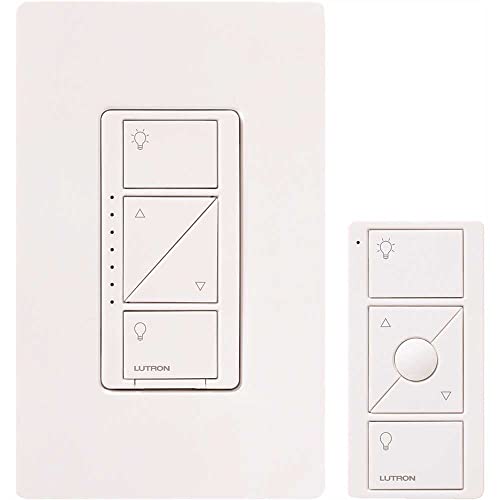 Lutron Caseta Wireless 150-Watt Double Pole 3-Way Wireless White Indoor Touch Dimmer Model # P-PKG1W-WH-R