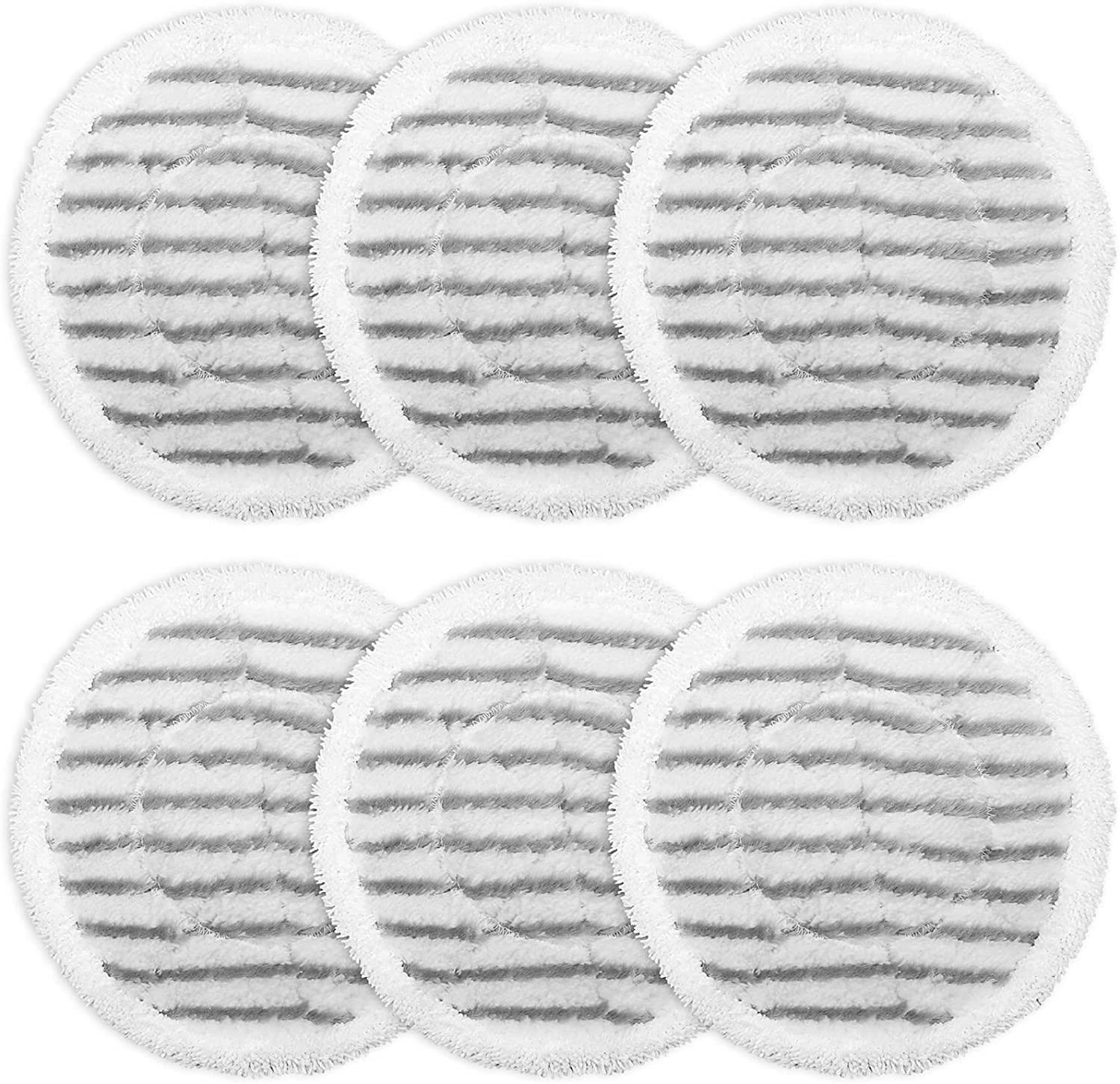Replacement Steam Mop Pads for Shark S7000AMZ / S7001 / S7201 Steam Mop, Reusable Steam & Scrub All-in-One Cleaning Pads, Scrubbing and Sanitizing Rotating Pads for All Sealed Hard Floors (6PCS)