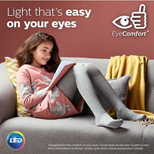 Philips LED 556928 3-Way A21 Flicker-Free Light Bulb with EyeComfort Technology: 1600-800-450-Lumen, 2700K, 14-8-5 (100-60-40-Watt Equivalent), E26 Base, Soft White, 4-Pack, Title 20 Compliant