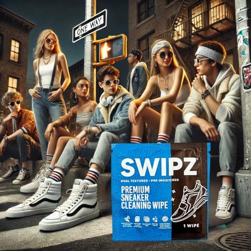 Swipz Shoe and Sneaker Wipes - Complete Tennis Shoe Cleaner Eraser Kit - Instant White Leather Sole Cleaner Cloths in 12 Travel Packs