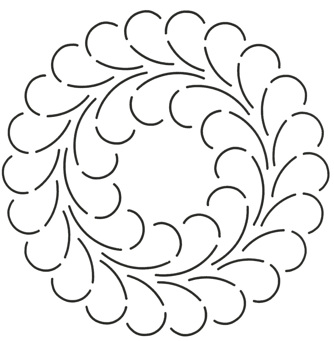 Quilting Creations Double Feather Quilt Stencil, 5-1/2 x 5-1/2"