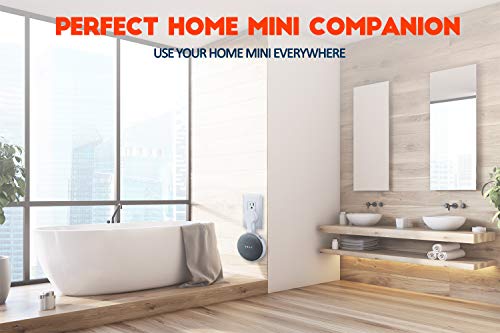 AMORTEK Outlet Wall Mount Holder for Google Nest Mini (Home Mini 2nd Gen and 1st Gen), A Space-Saving Accessories for Google Nest Mini Voice Assistant 2nd Generation (White)