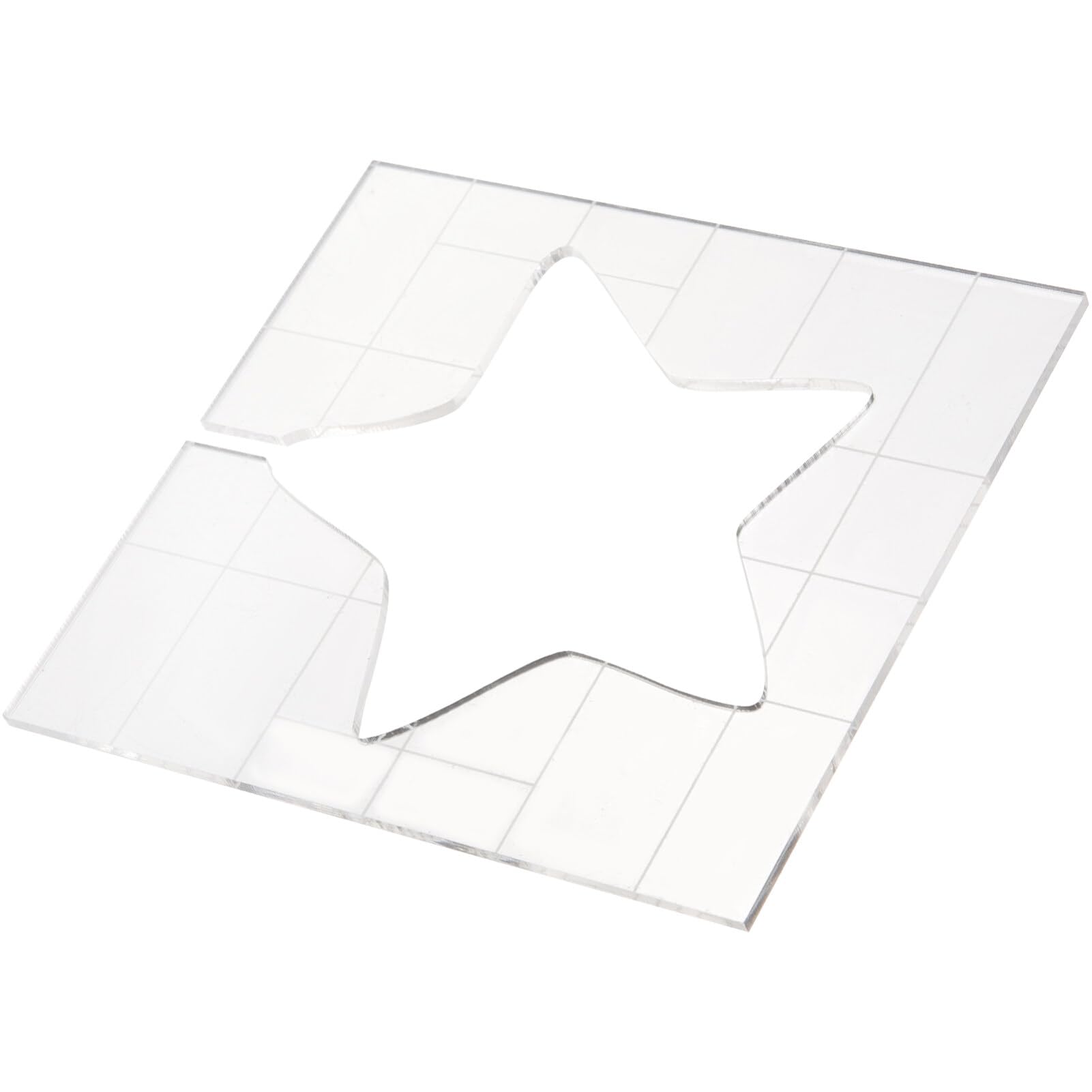 EXCEART Quilting Template Clear Acrylic Star Shaped Sewing Stencil Reusable Quilting Template Rulers for DIY Embroidery Patchwork