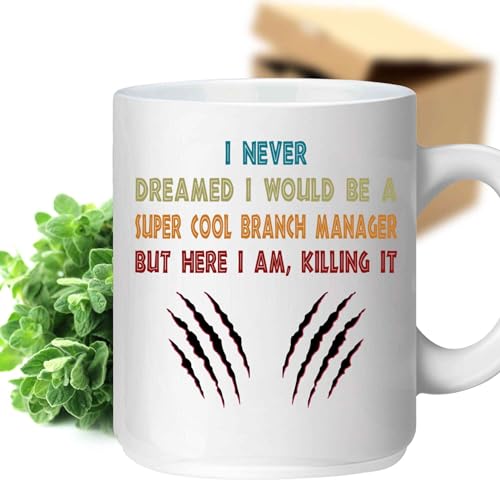 Killing It Lifestyle Gift for Branch Managers, Unisex Sweat for Grey Multicolor - Quote on 11 Oz White Ceramic Coffee Mug