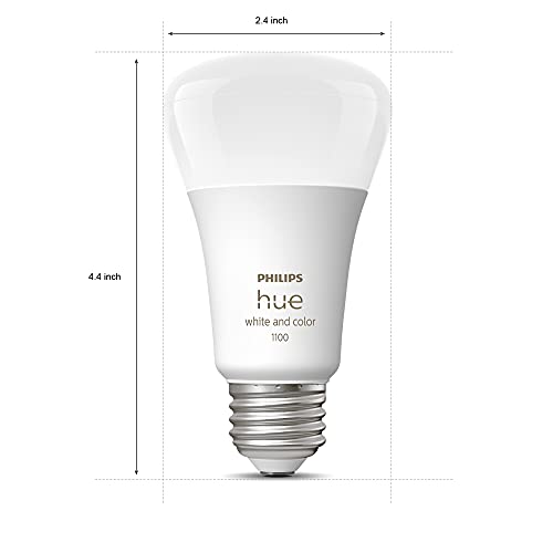 Philips Hue 2-Pack White and Color A19 Medium Lumen Smart Bulb & Smart Dimmer Switch and Remote, Installation-Free, Smart Home, Exclusively for Philips Hue Smart Lights (2021 Version), White (562777)