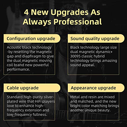 KZ ZSN PRO X 1DD+1BA Dynamic Drive Balanced Armature Hybrid in Ear Earphone,HiFi DJ Monito Running Sport Noise Cancelling, Metal Earphone Earbud,2PIN Detachable Cable Headset (Black with mic)