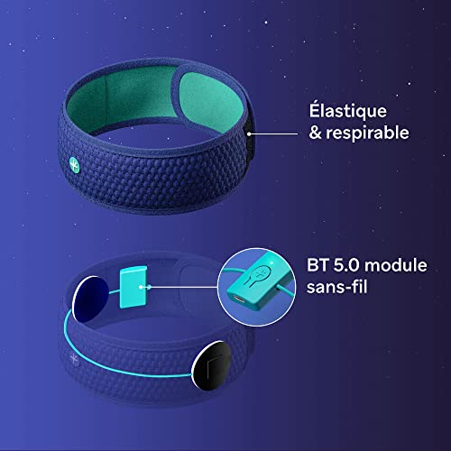 HoomBand Wireless | Bluetooth Innovative Headband for Sleep, Travel, Meditation | Charging Cable Included & Free Access to Hypnotic Stories Created by Sleep Experts (Size M/L)