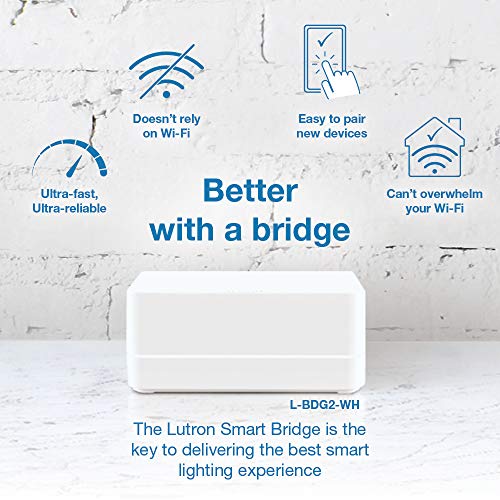 Lutron Caseta Smart Switch Starter Kit | Compatible with Alexa, Apple HomeKit, and the Google Assistant | P-BDG-PKG1WS | White