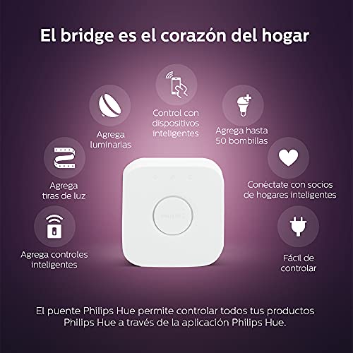 Philips Hue White and Color Ambiance 2-Pack A19 LED Smart Bulb & Smart Hub (Compatible with Alexa Apple HomeKit and Google Assistant), White Ambiance, Hue Hub