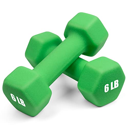 Portzon Weights Dumbbells 10 Colors Options Compatible with Set of 2 Neoprene Dumbbells Set,1-15 LB, Anti-Slip, Anti-roll, Hex Shape