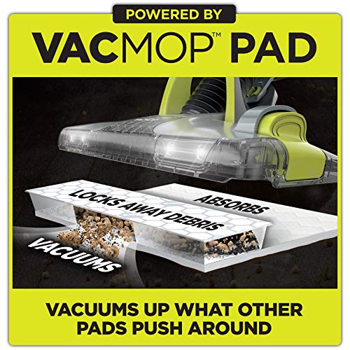 Shark VMP16 VACMOP Disposable Hard Floor Vacuum and Mop Pad Refills 16 Count, White