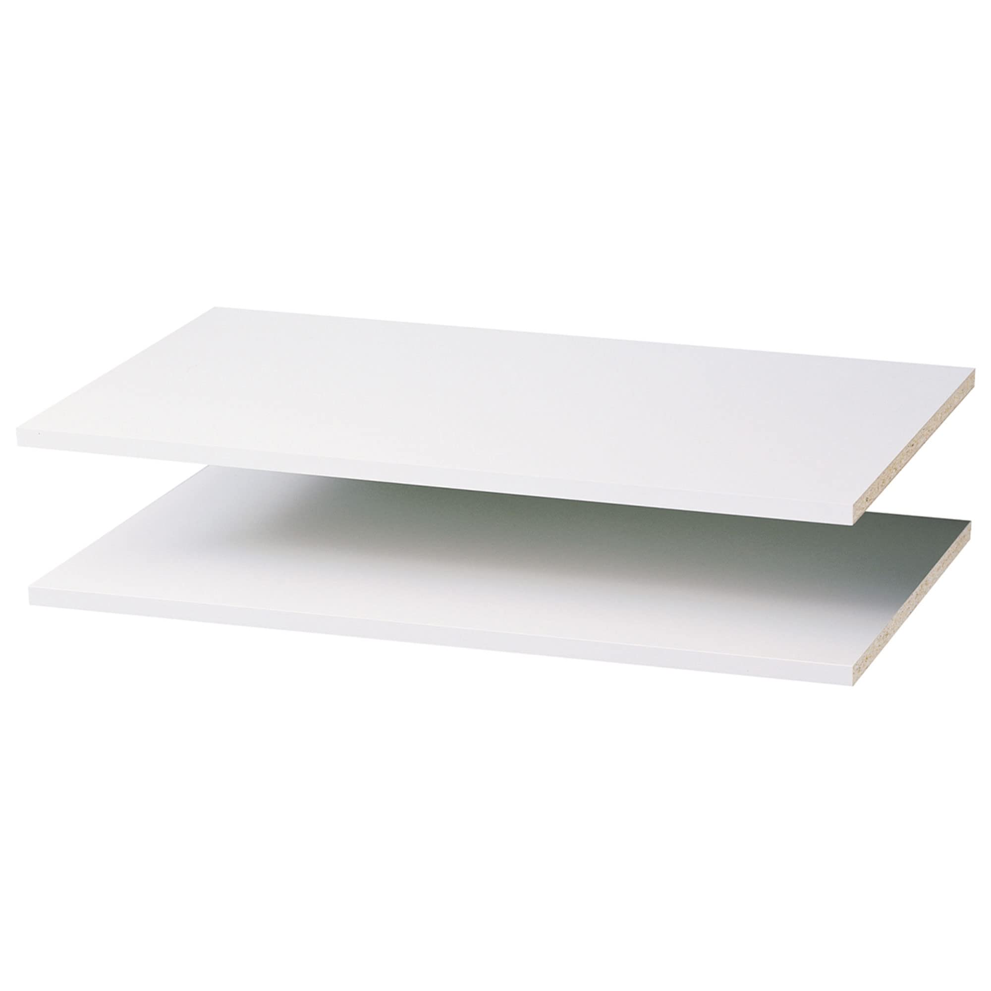 Easy Track RS1436ON Wood 12 Inch Organizer Closet Shelf Accessory Compatible with Easy Track Closet Systems for Additional Storage, White (2 Pack)
