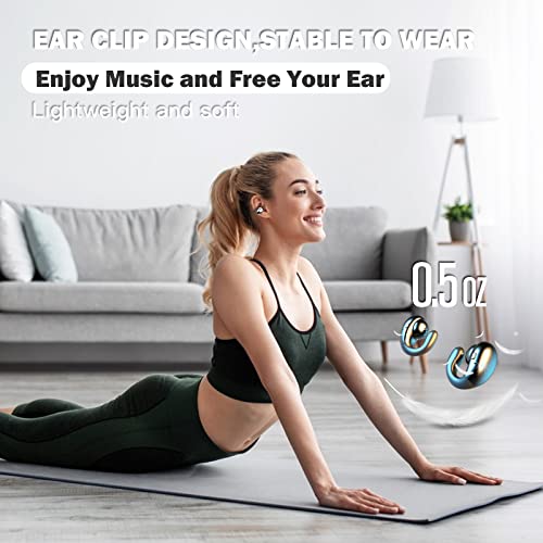 Open Ear Bone Conduction Earbuds Open Ear Headphones Wireless Bluetooth Bone Conducting Earphones Gym Ear Buds Comfortable Lightweight for Small Ear Canals Sport Running Workout Black