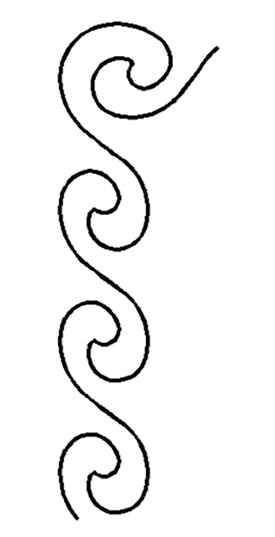 Quilting Stencils for Machine and Hand Quilting - 2 Quilting Stencils for Block, Border Background Patterns - Wave on Wave, Wave Border with Corner Plastic Quilt Stencil Set with Guide