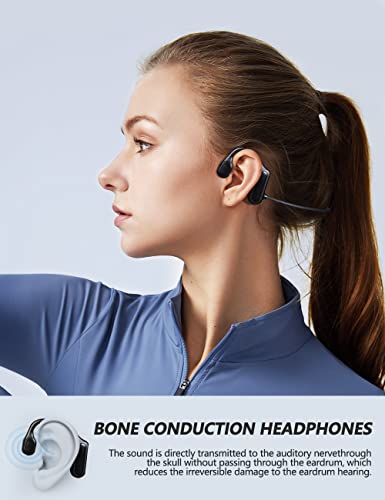 Bone Conduction Earphone -Wireless Bluetooth Headphones- Open Ear Headphones- Sports Bluetooth Headset - Sweatproof for Running and Workouts