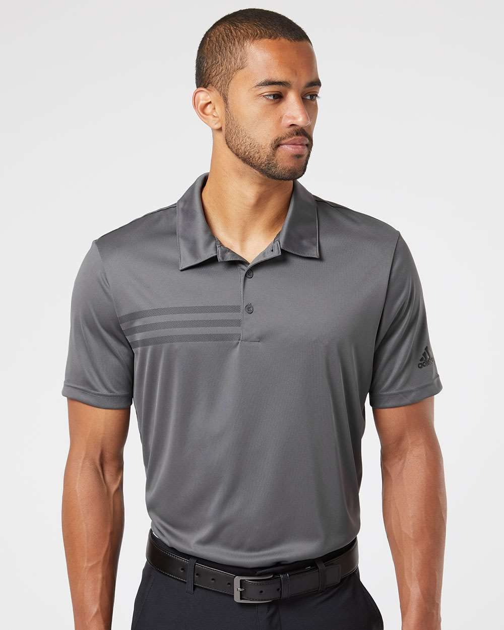 Adidas 3-Stripes Chest Sport Shirt M Grey Five/ Black