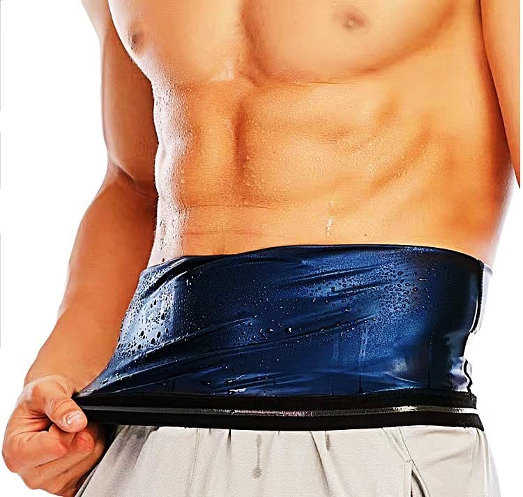 SLMLEES Sauna Suit Waist Trimmer for Men Waist Trainer Compression Belt Slimming Sweat Thermo Workout Tummy Control Shaper (2X-Large/3X-Large)