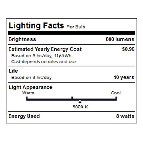 Philips LED Non-Dimmable A19 Frosted Light Bulb: 800-Lumen, 5000-Kelvin, 9-Watt (60-Watt Equivalent), E26 Base, Daylight, 4-Pack,455600